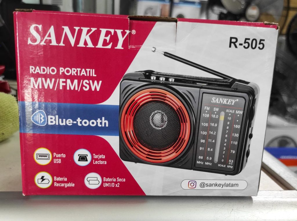 RADIO PORTATIL BT USB RECARGABLE SANKEY R-505 – Importadora Araya en Puerto Viejo de Sarapiquí
